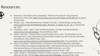 Absurdism in Indian Literature ""Midnight's Children,"" | PPTX ...