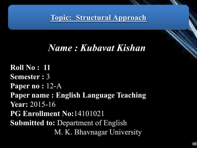 ' Structural Approach' | PPTX
