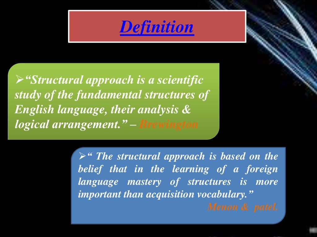 Structural Approach structural-approach
