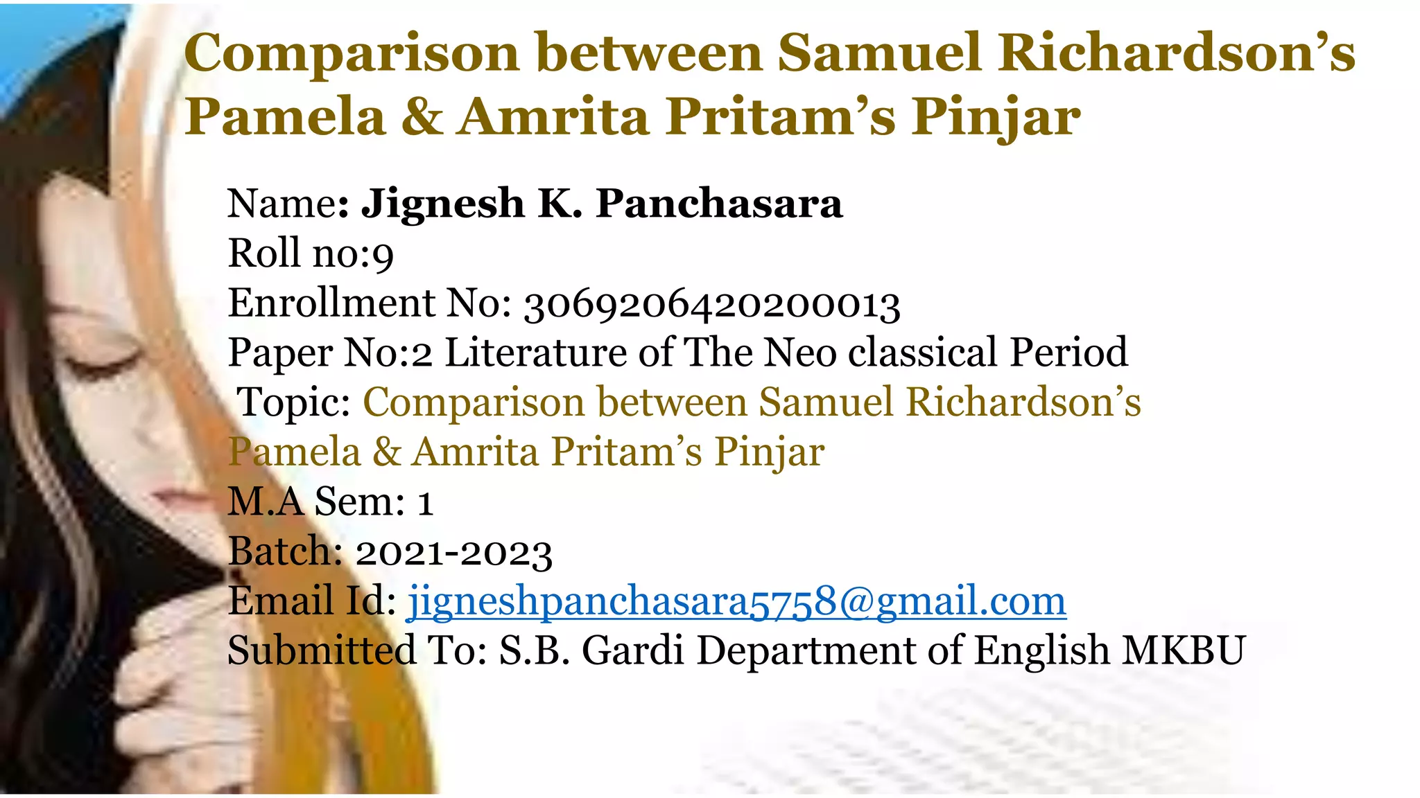 Comparision between Pamela & Pinjar | PPTX