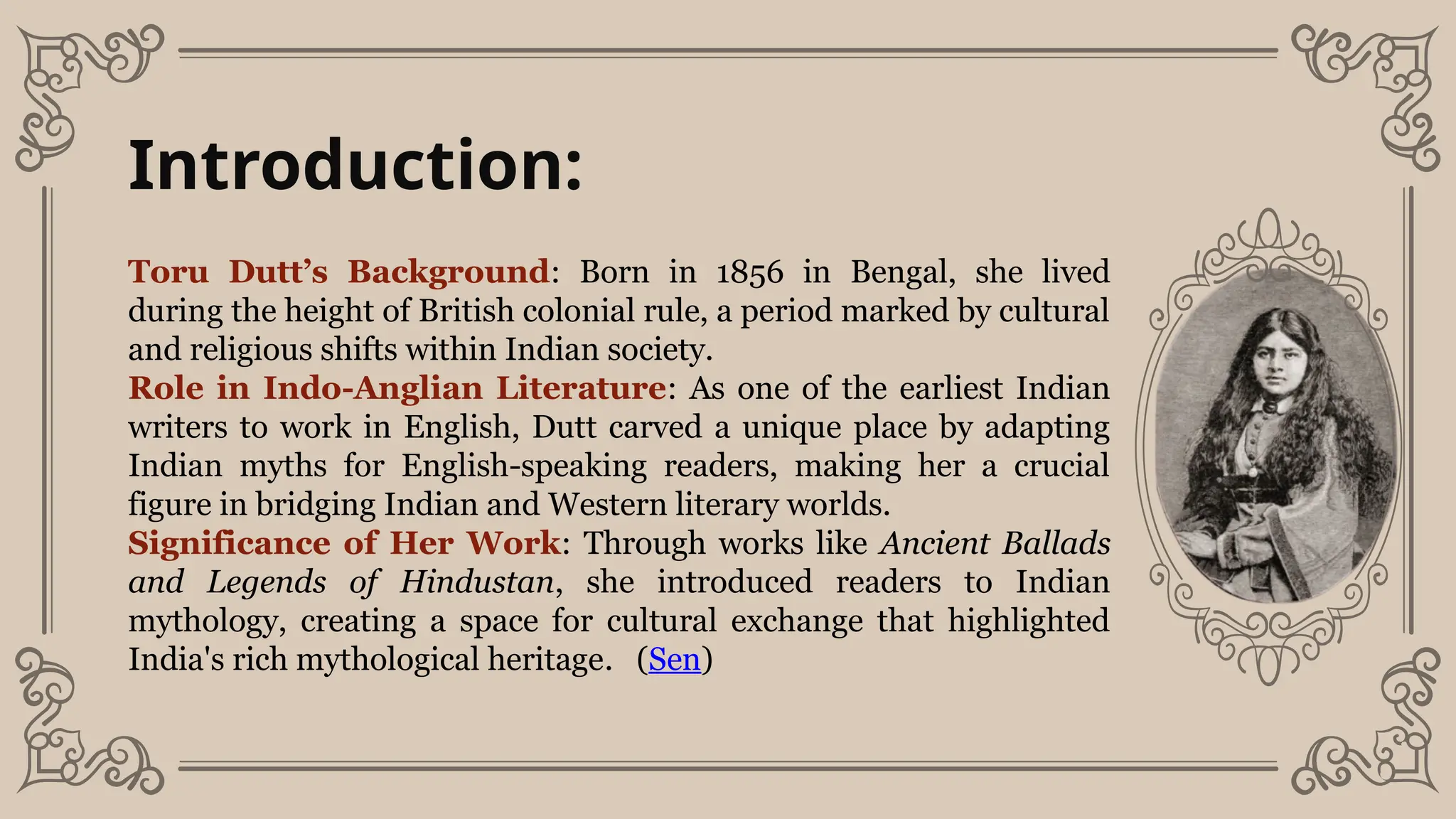 “Toru Dutt’s Approach to Indian Myths: Bridging Faith, Culture, and ...