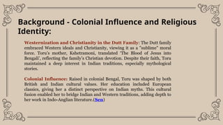 “Toru Dutt’s Approach to Indian Myths: Bridging Faith, Culture, and ...
