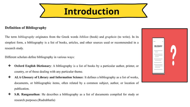 The Backbone of Research: Understanding and Compiling ‘Bibliography’ | PPTX