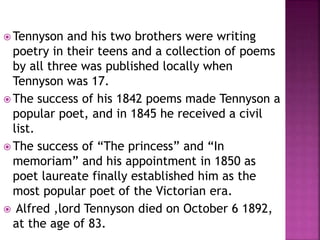 Tennyson :A study of poet | PPTX