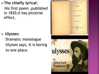 Tennyson :A study of poet | PPTX | Poetry | Books and Literature