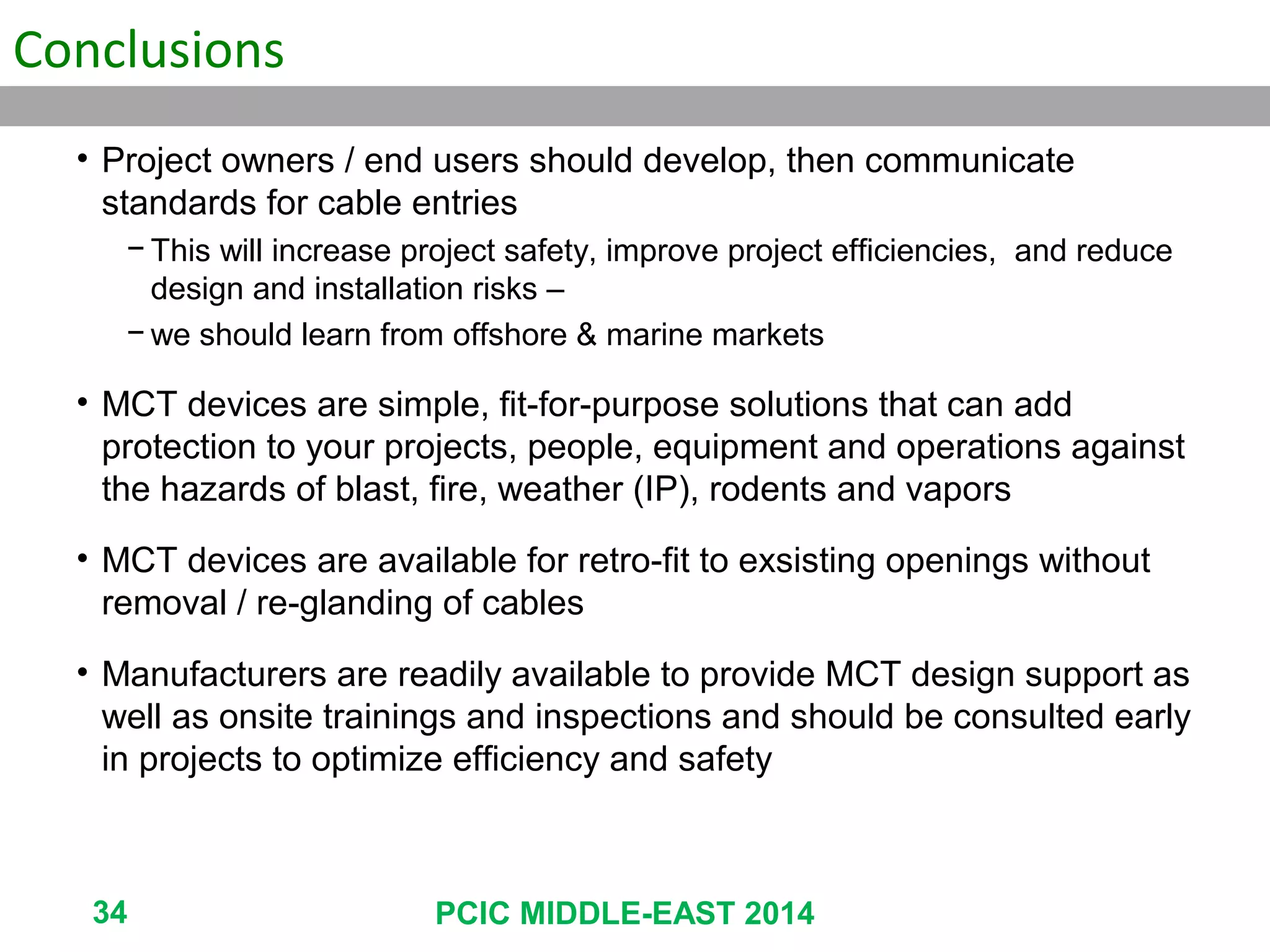 Multi Cable Transit Devices: Applications & Design Methods, PCIC Middle ...