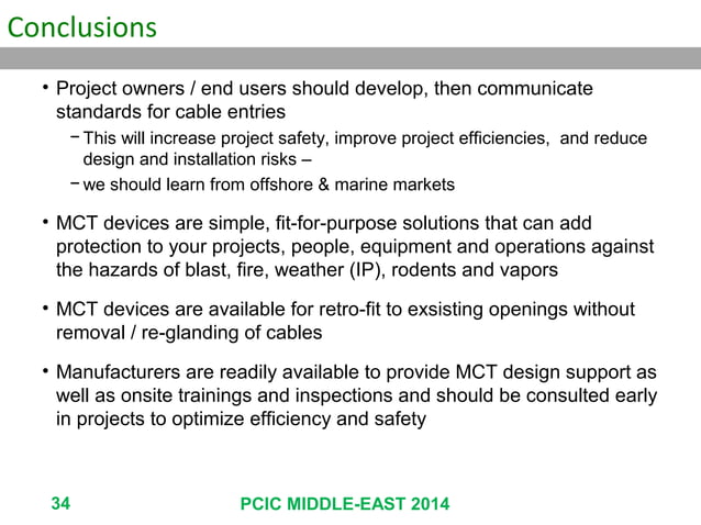 Multi Cable Transit Devices: Applications & Design Methods, PCIC Middle ...