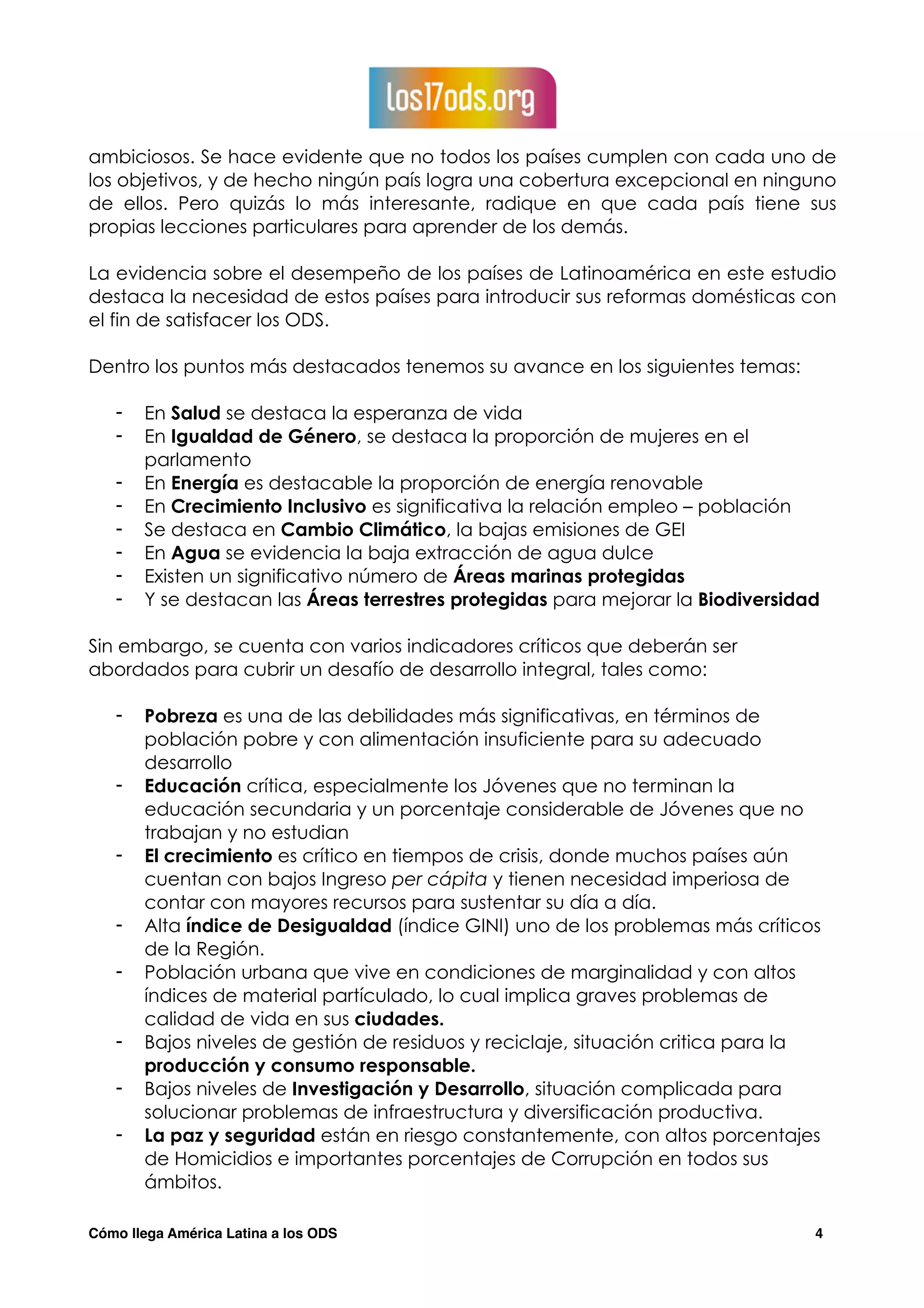 RSE - Cómo llegan los 17 ODS a América Latina | PDF | South America ...