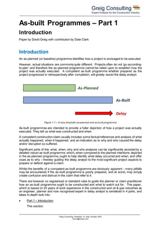 As built programmes (7 Apr 2020) Part 1 | PDF