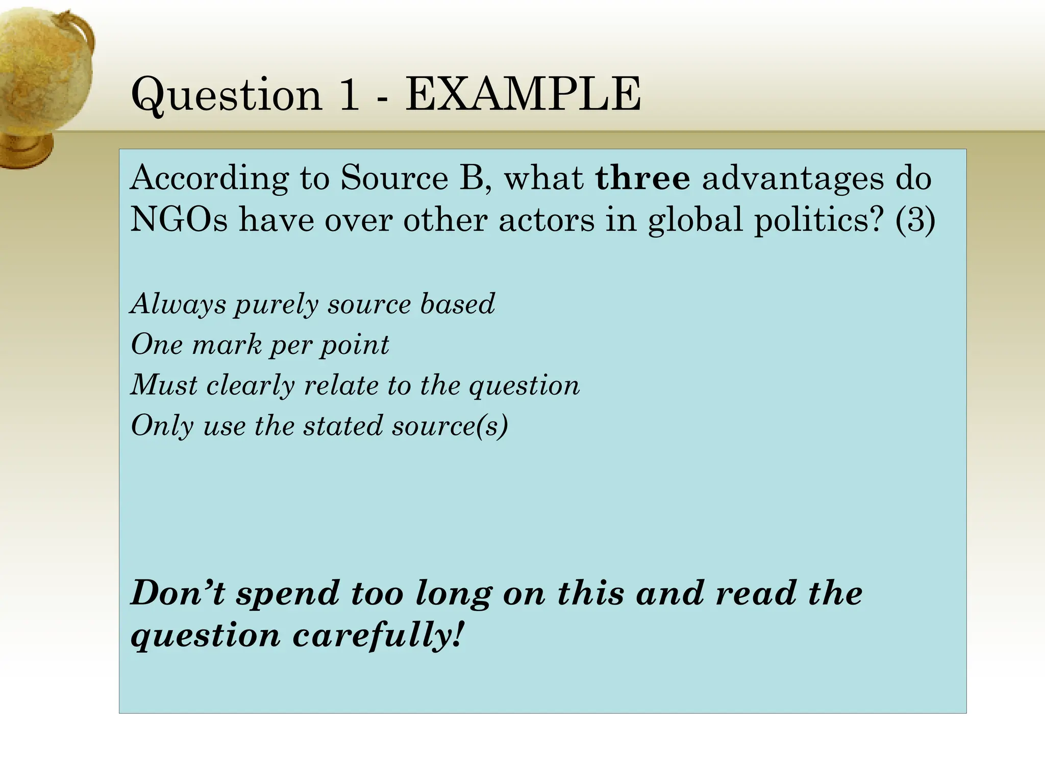 Paper One Tips for IB students Global Poltics .pptx