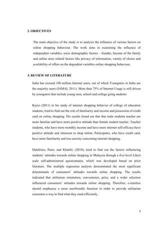 Paper on online shopping among pg students | PDF