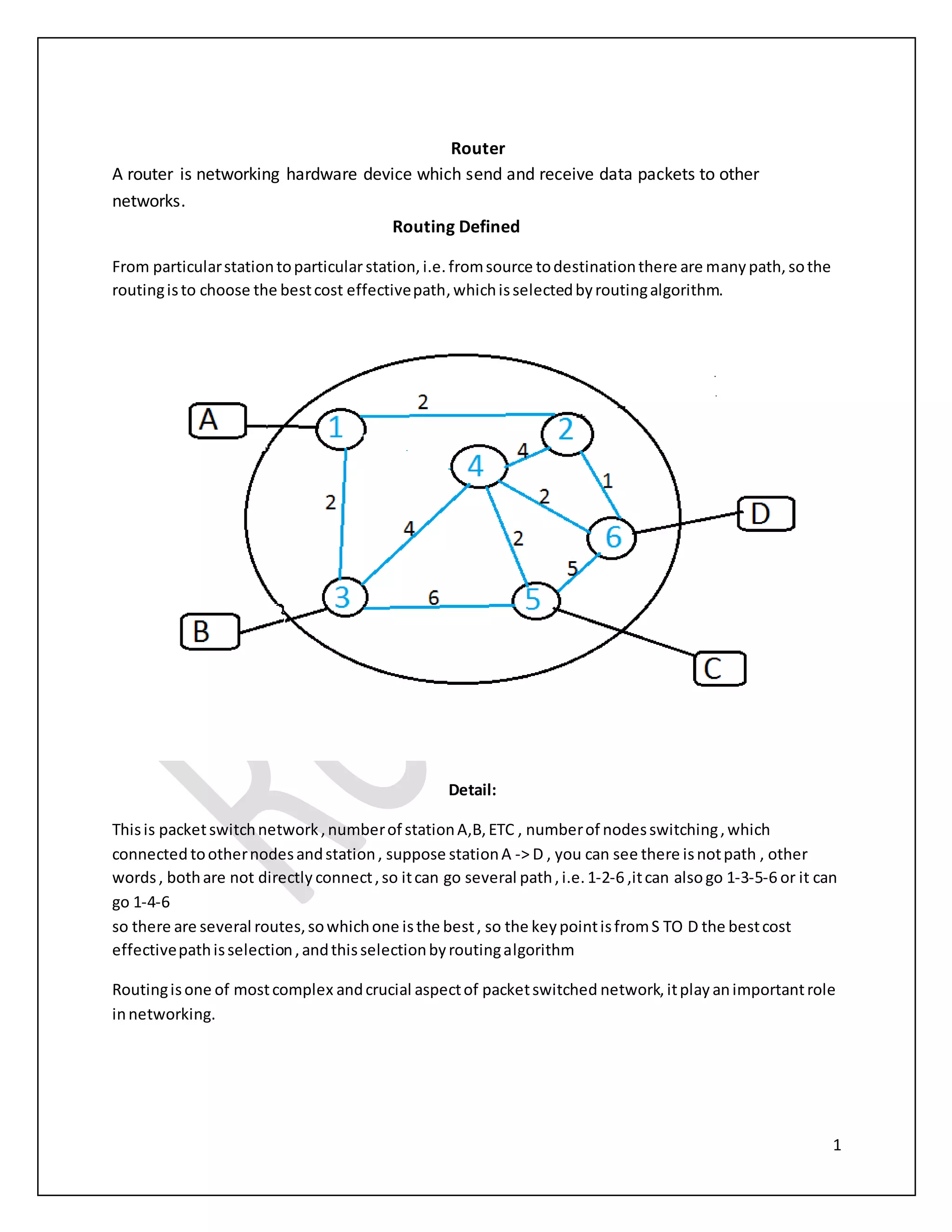 Paper on Routing | PDF