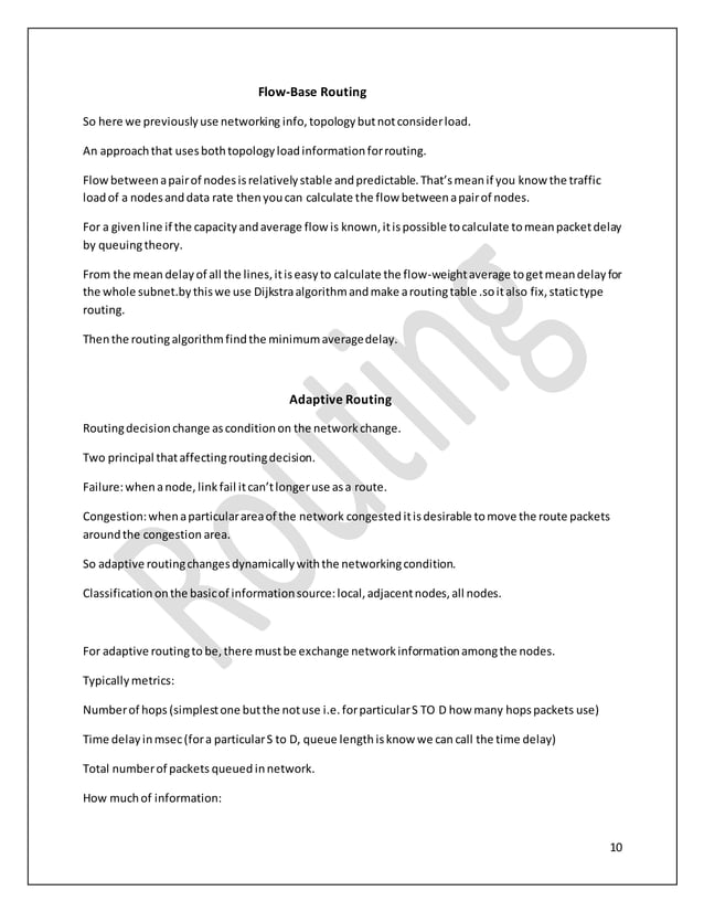 Paper on Routing | PDF