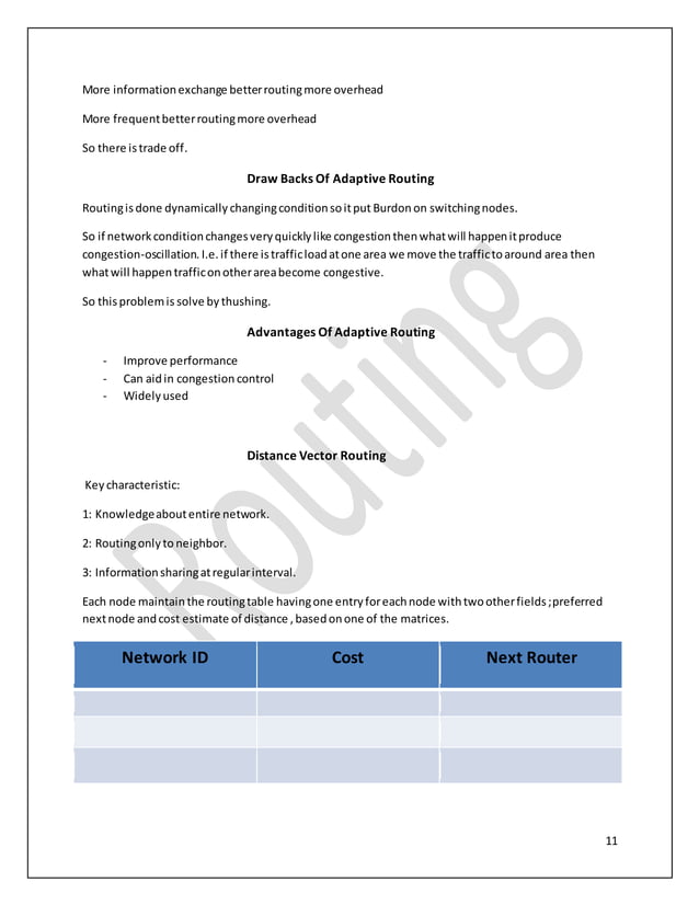 Paper on Routing | PDF