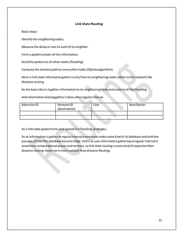 Paper on Routing | PDF