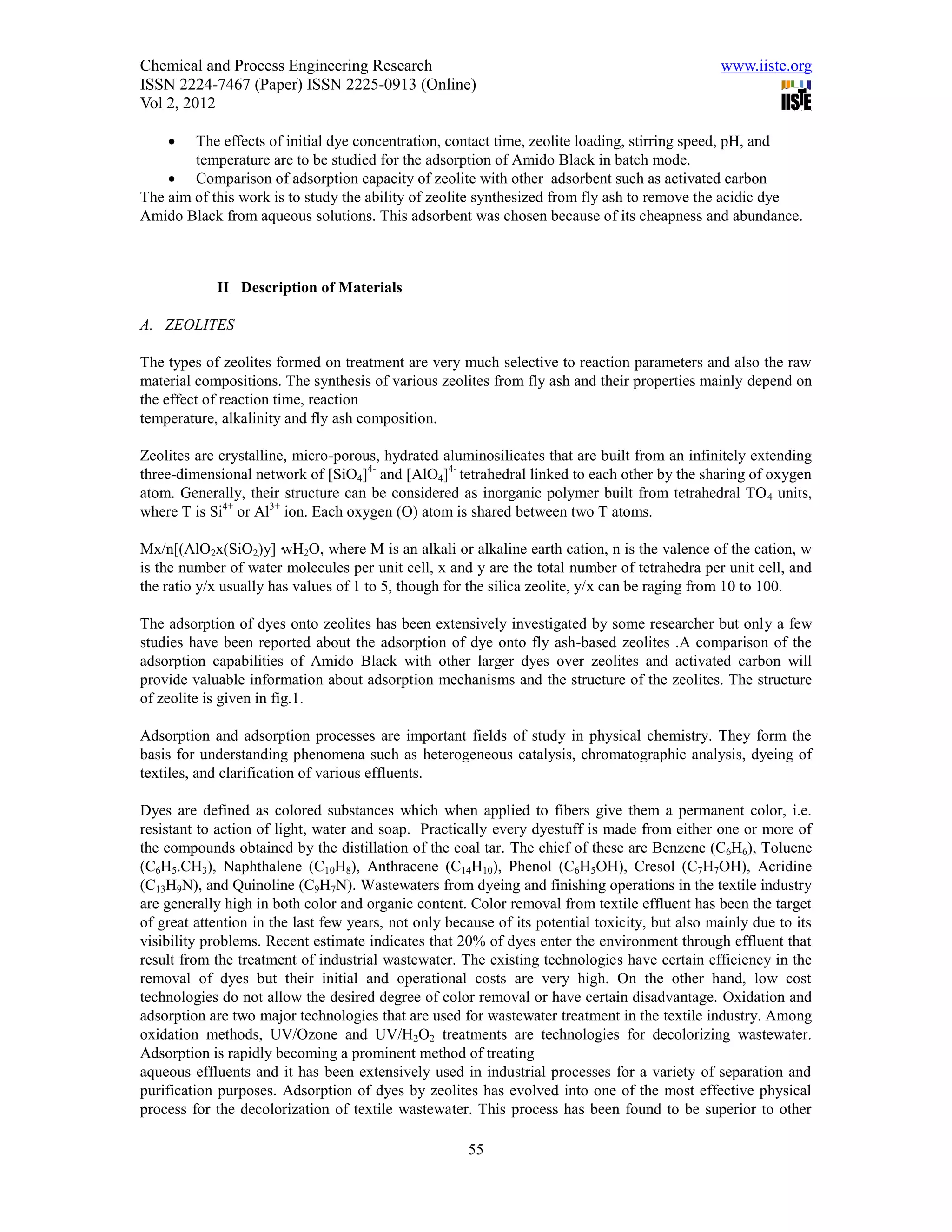 Paper on synthesis of zeolite and application | PDF | Commodities | Economy
