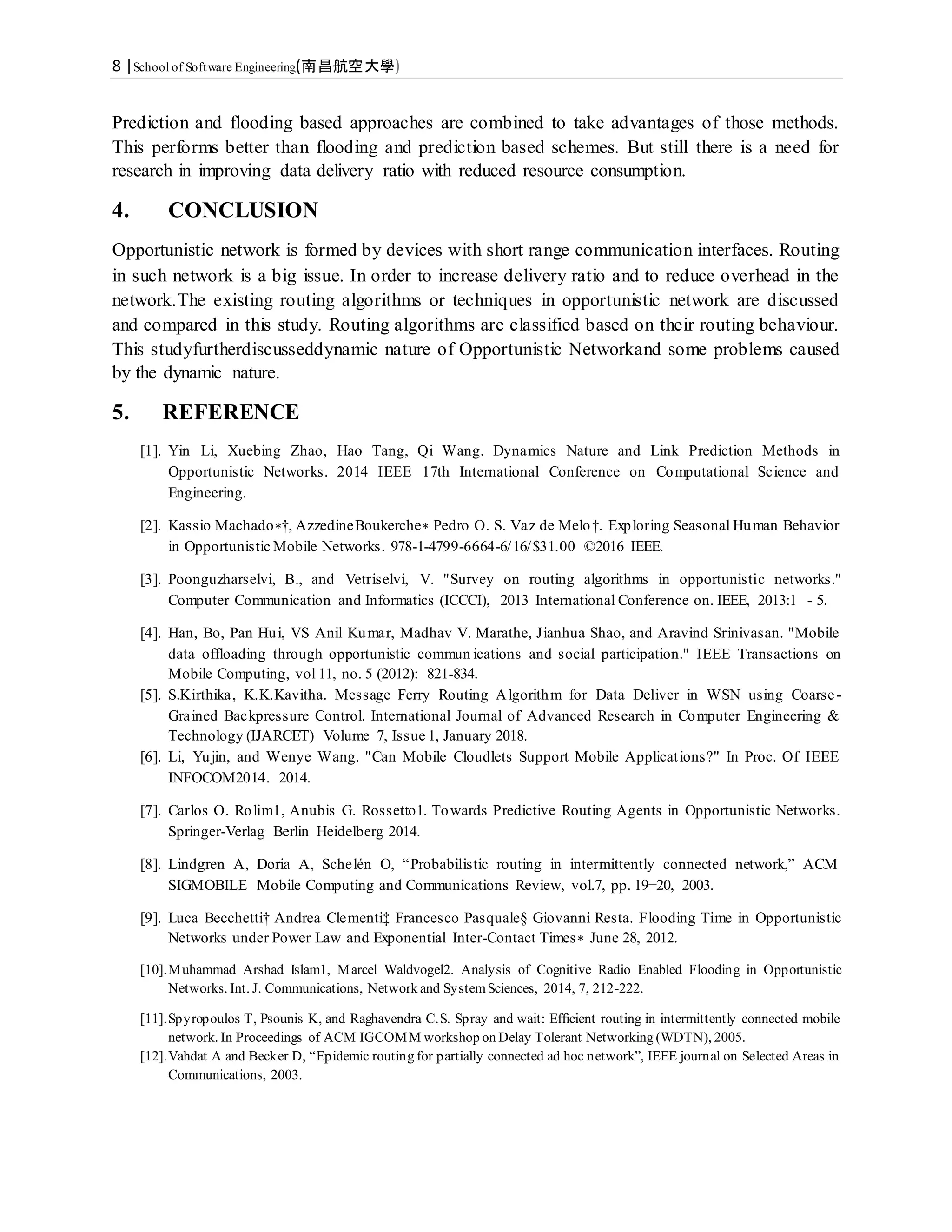 Routing In Opportunistic Networks Pdf
