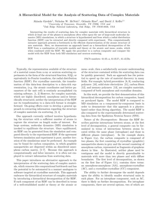A Hierarchical Model for the Analysis of Scattering Data of Complex Materials | PDF
