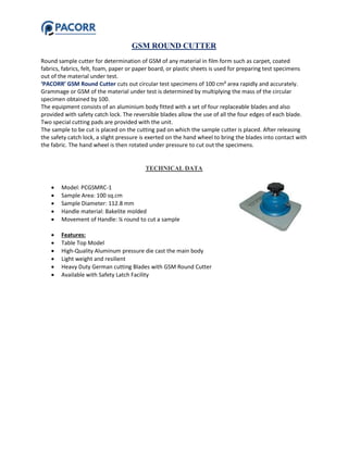 Paper packaging testing instruments | PDF