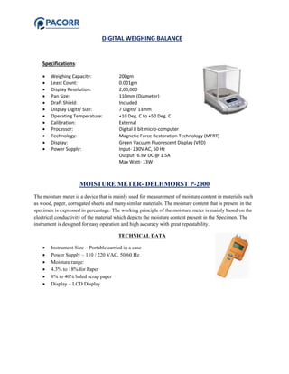 Paper packaging testing instruments | PDF