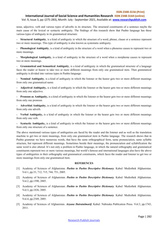 Lexical Ambiguity and its types in Pashto Language | PDF