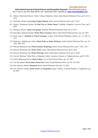 Lexical Ambiguity and its types in Pashto Language | PDF