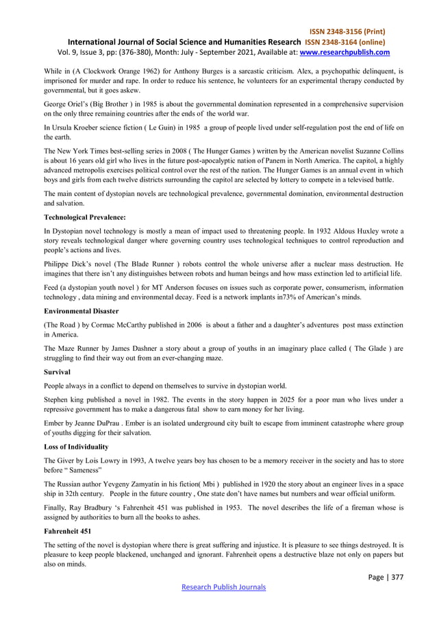 Fahrenheit 451: Dystopia in English Literature (The Conflict between ...