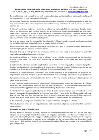 Fahrenheit 451: Dystopia in English Literature (The Conflict between ...