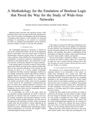 A Methodology for the Emulation of Boolean Logic that Paved the Way for the Study of Wide-Area ...