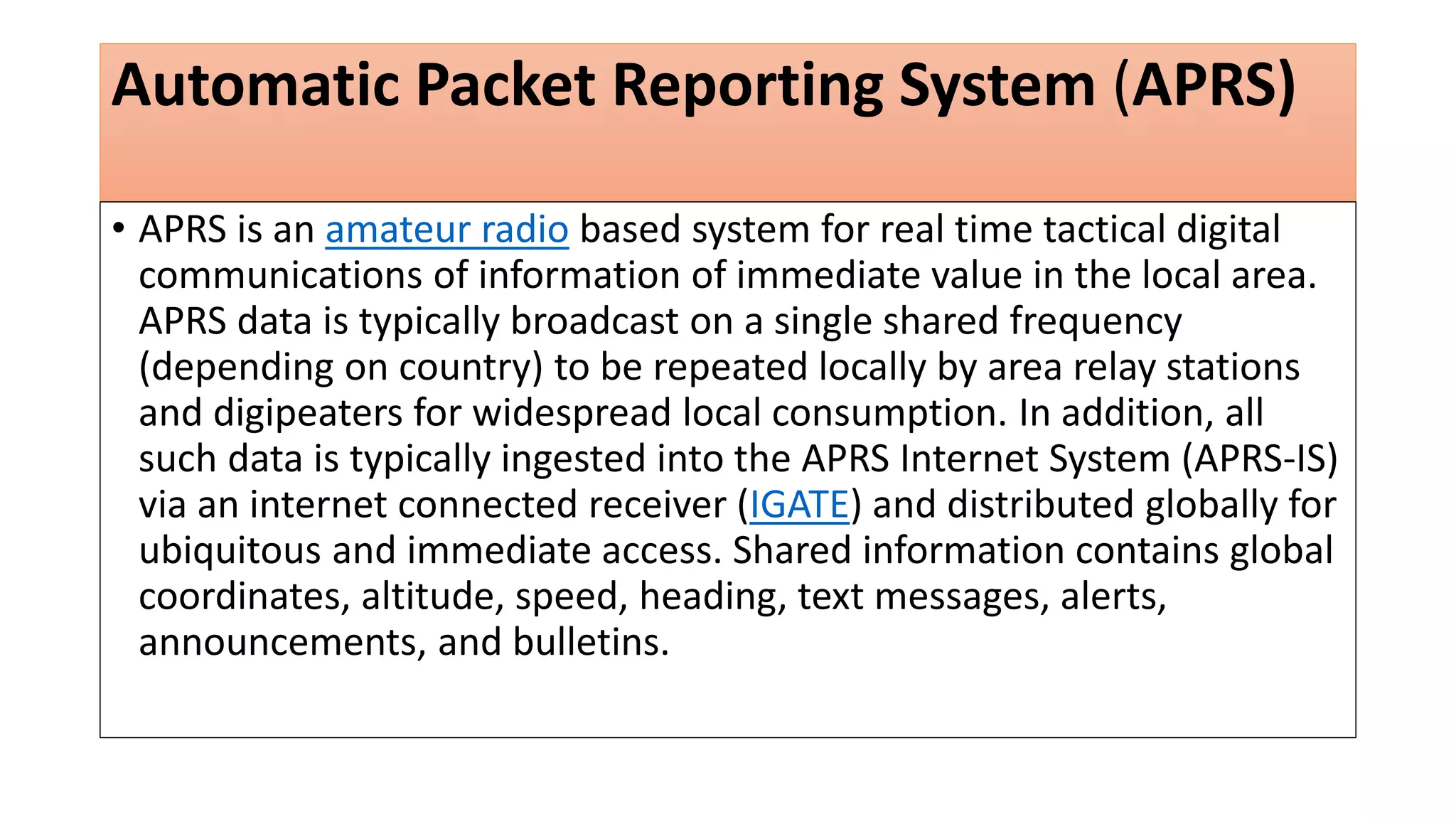 Engineering Application of Ham Radio | PPTX