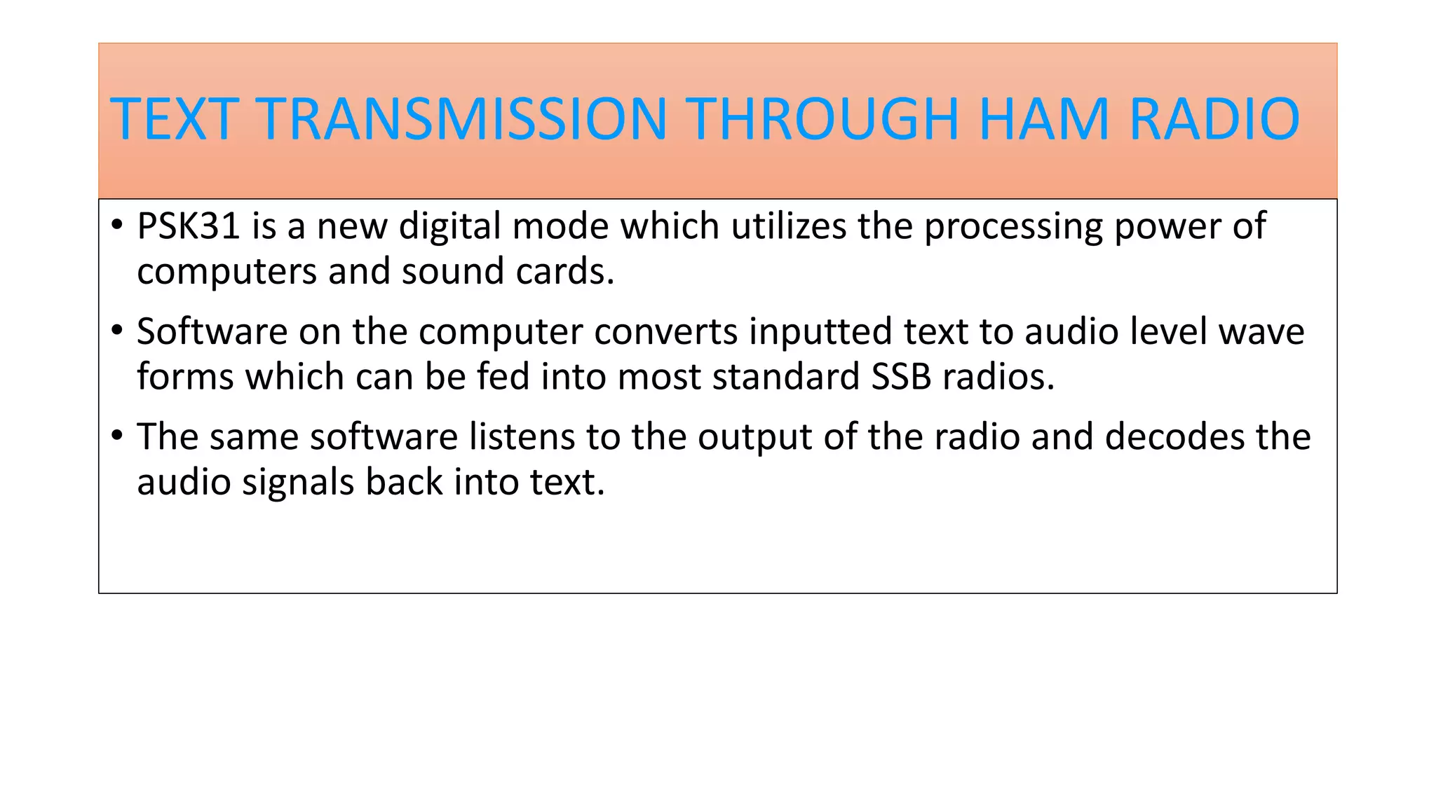 Engineering Application of Ham Radio | PPTX