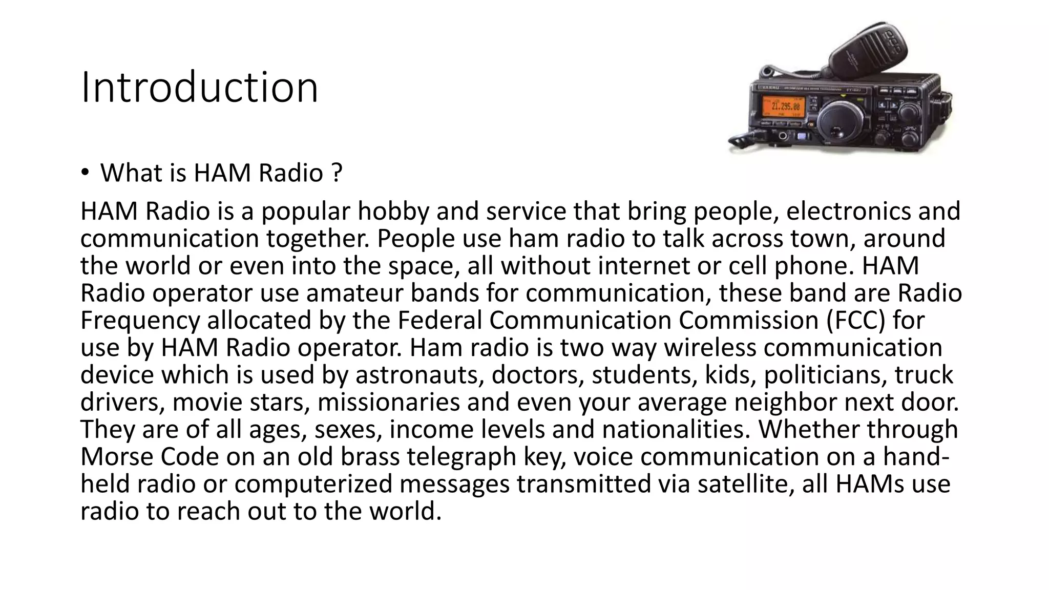 Engineering Application of Ham Radio | PPTX