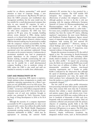 "Pharmacovigilance in Crisis: Drug Safety at a Crossroads, 2018". | PDF