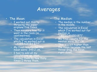 My Paper Airplane Project rlw | PPT