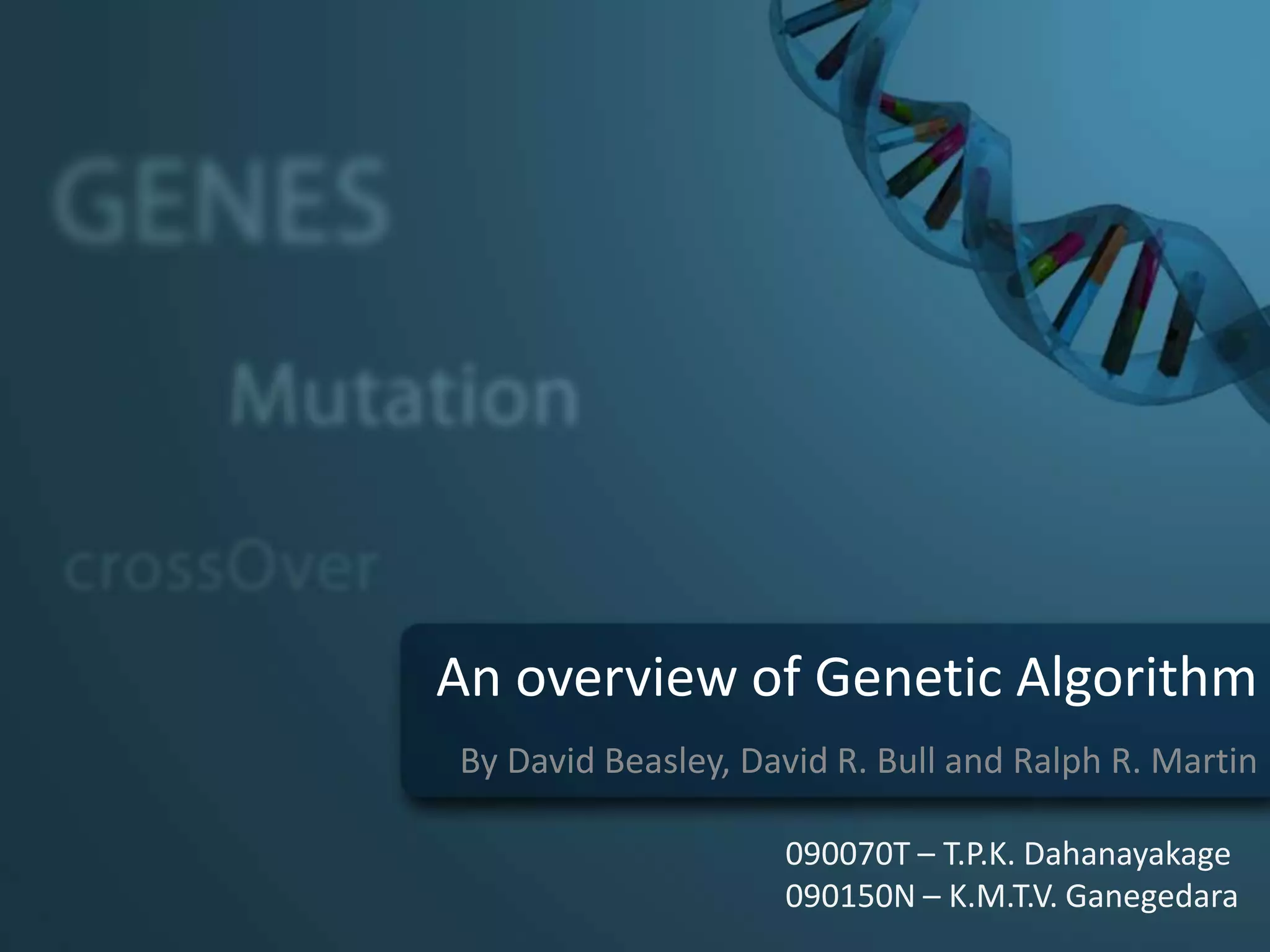Genetic Algorithm | PPTX
