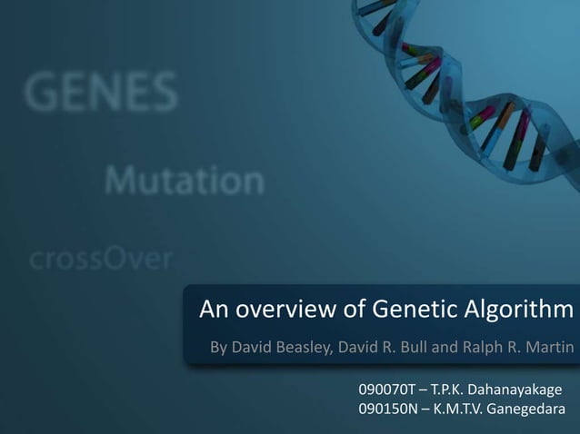 Genetic Algorithm | PPTX