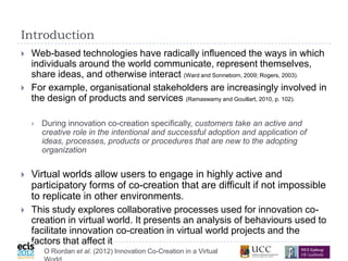 Innovation Co-Creation in a Virtual World | PPT