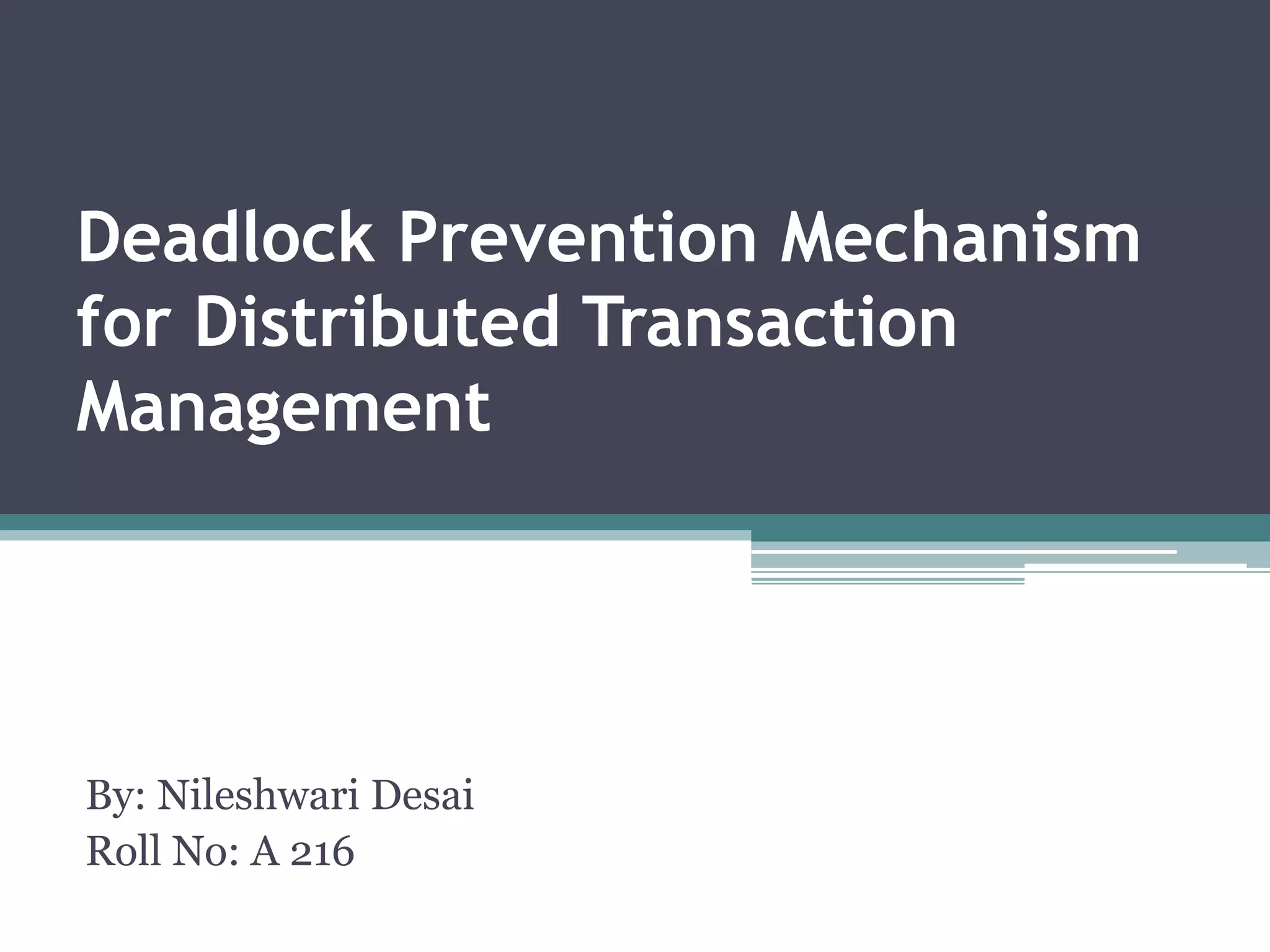 deadlock prevention | PPT