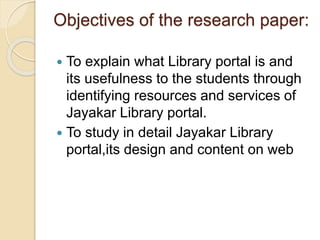 Paper pres“Library portal an innovative approach for Effective ...