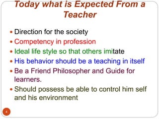 THE ROLE OF TEACHER IN SOCIETY | PPTX