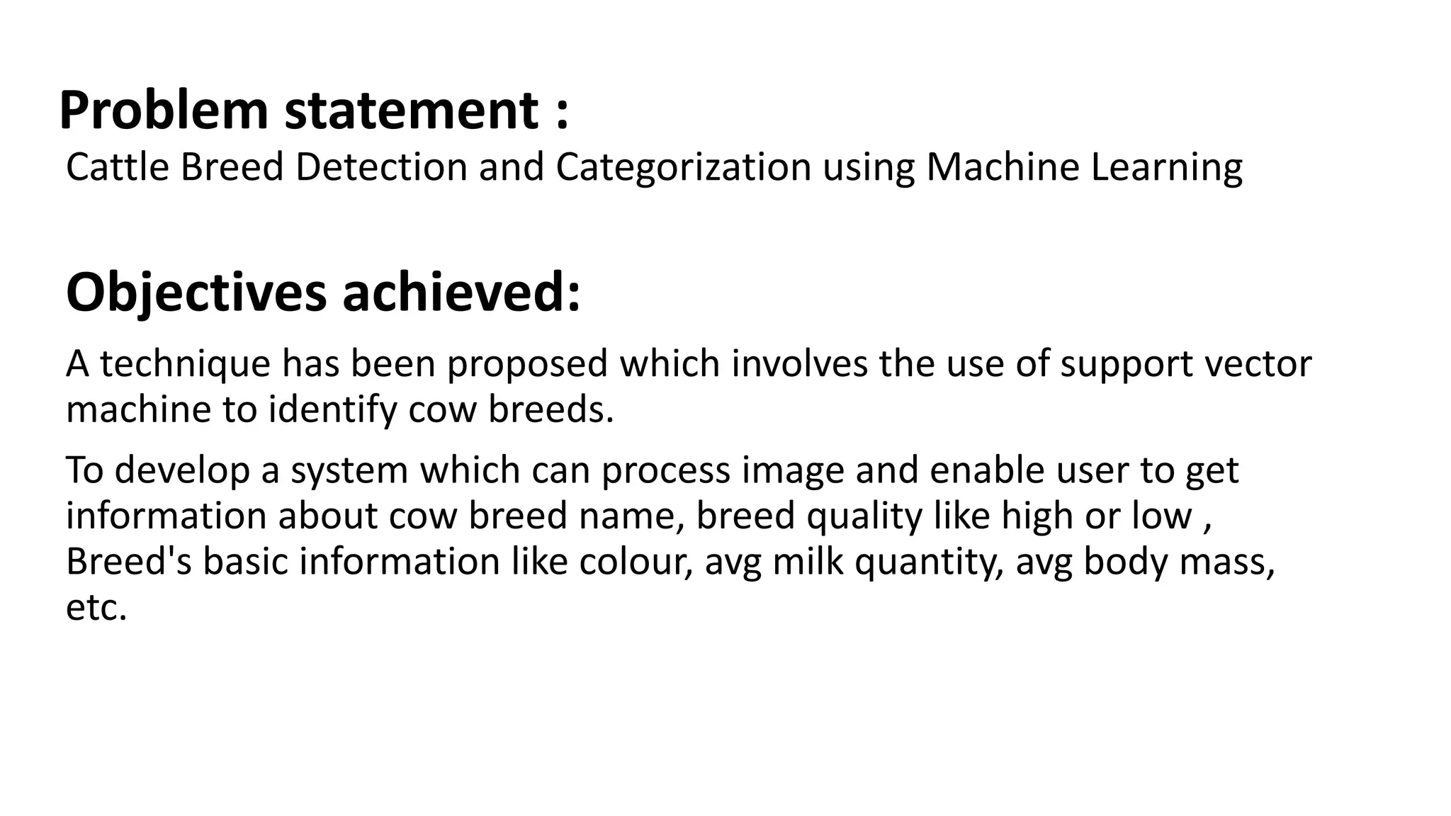 Paper Presentation on CATTLE BREED DETECTION AND CATEGORIZATION USING IMAGE PROCESSING AND ...