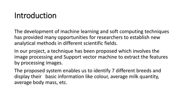 Paper Presentation on CATTLE BREED DETECTION AND CATEGORIZATION USING IMAGE PROCESSING AND ...