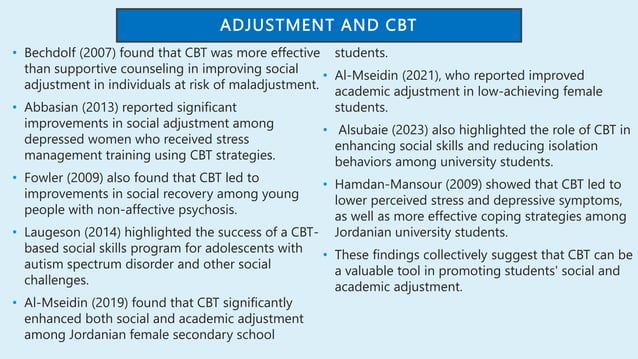 social adjustment and counseling in psychology | PPTX