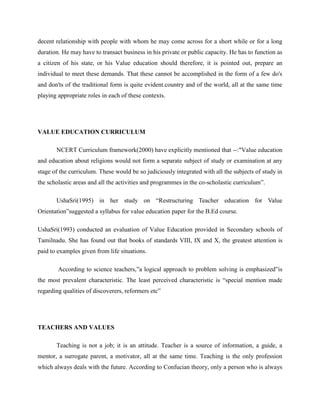 Paper presentation --------value education | DOCX