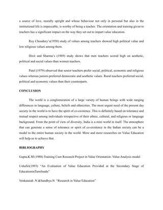 Paper presentation --------value education | DOCX | Education industry ...