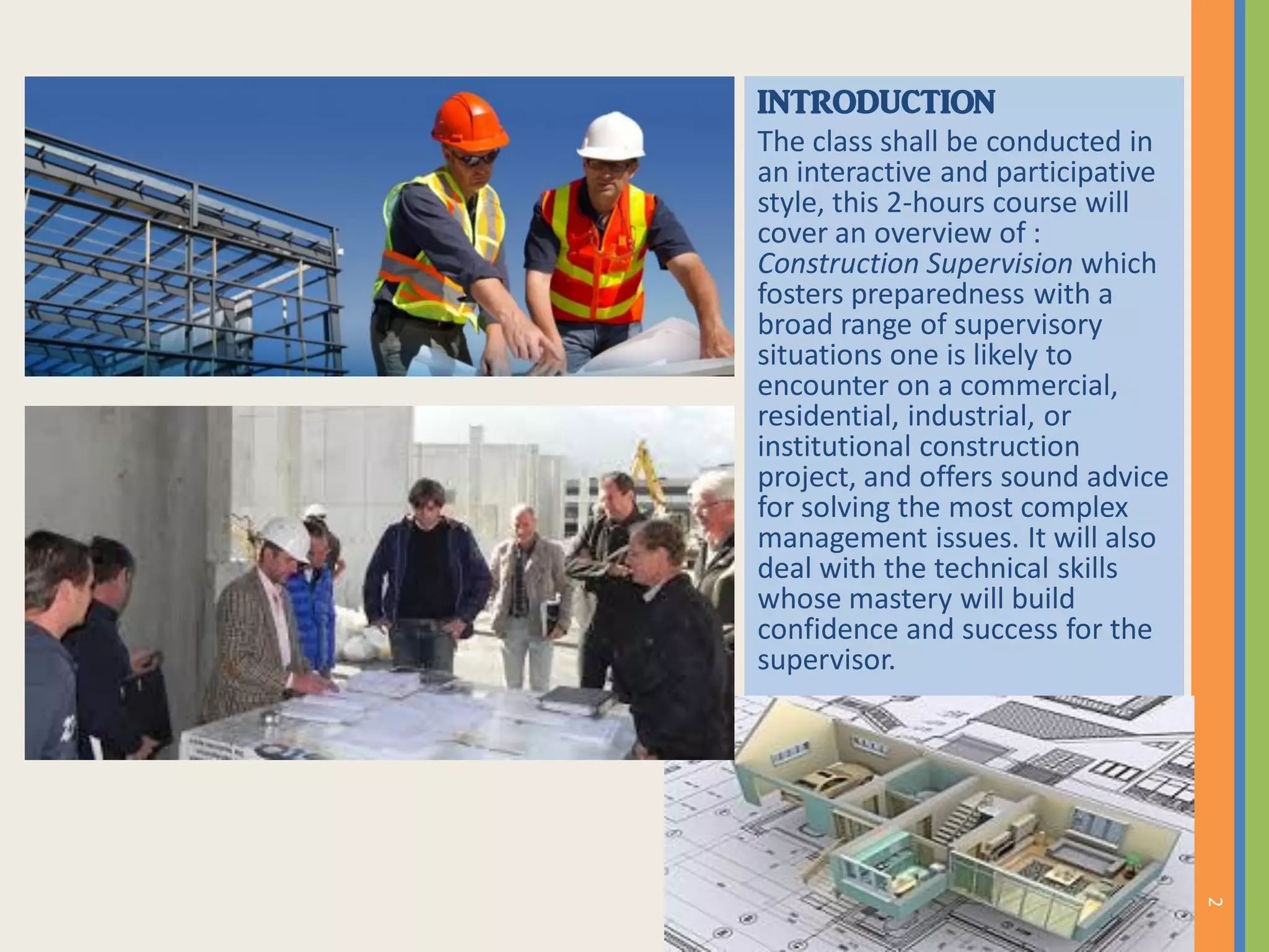 PROJECT CONSTRUCTION SUPERVISOR AND SUPERVISION | PDF
