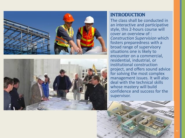 PROJECT CONSTRUCTION SUPERVISOR AND SUPERVISION | PDF
