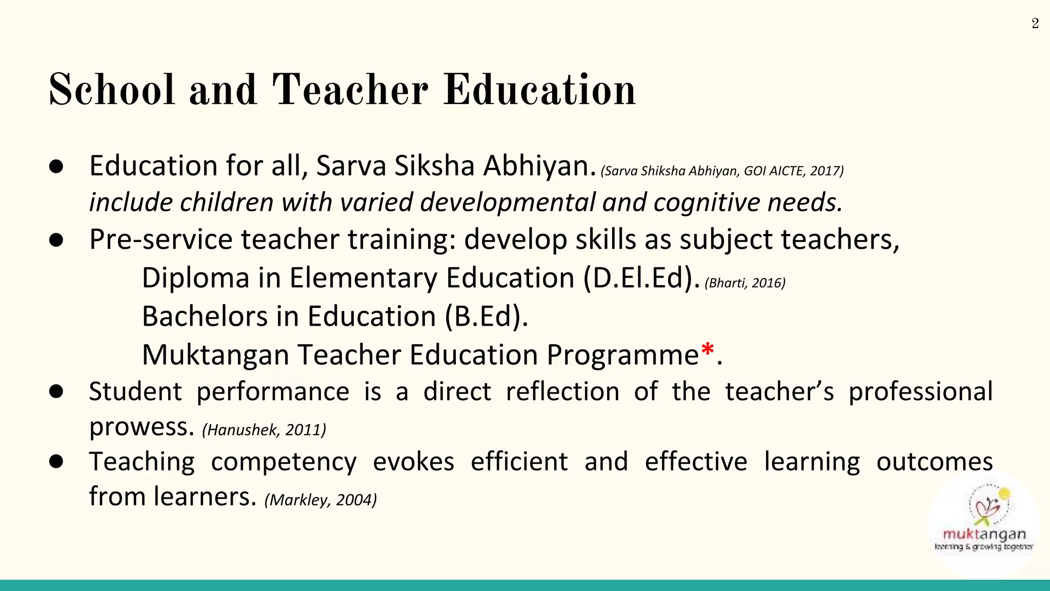 Paper presentation on teacher training modules | PPTX