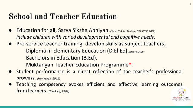 Paper presentation on teacher training modules | PPT