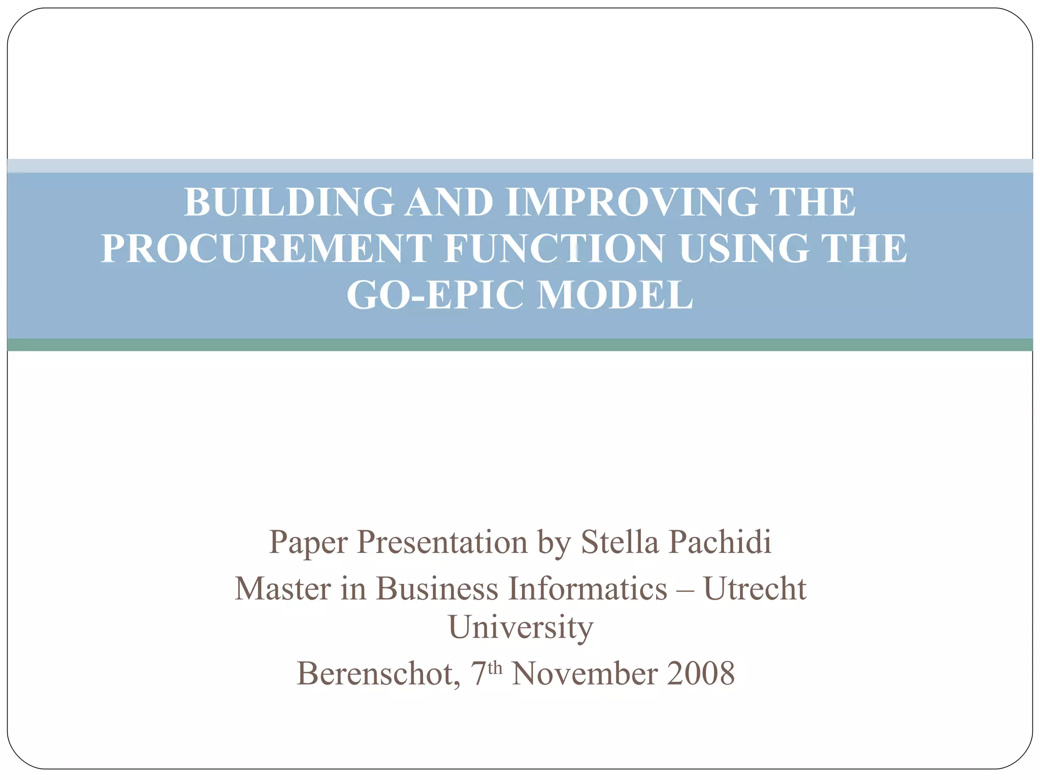 Paper Presentation on E-Procurement | PPT